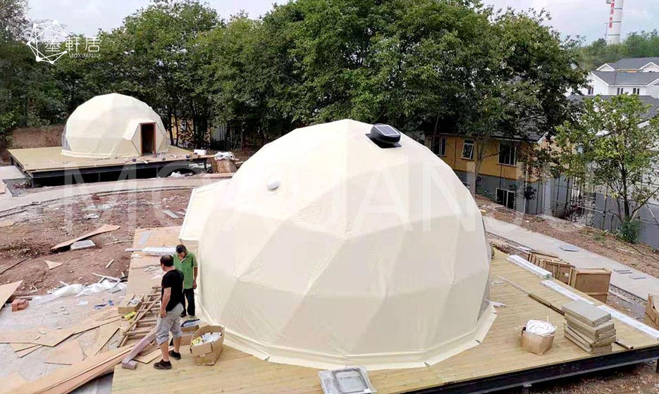 6m Glamping Dome With Bathroom - MoxuanJu Glamping Tent