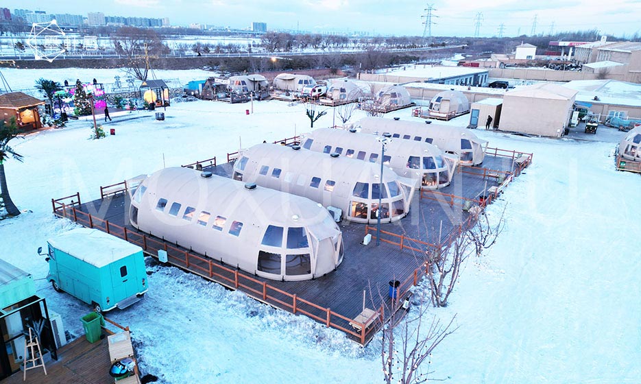 Winter Glamping in Panorama Tent - MORE TENT Glamping Tent