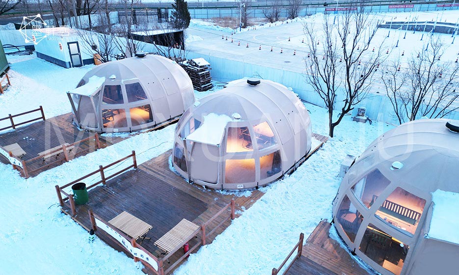Winter Glamping in Panorama Tent - MORE TENT Glamping Tent